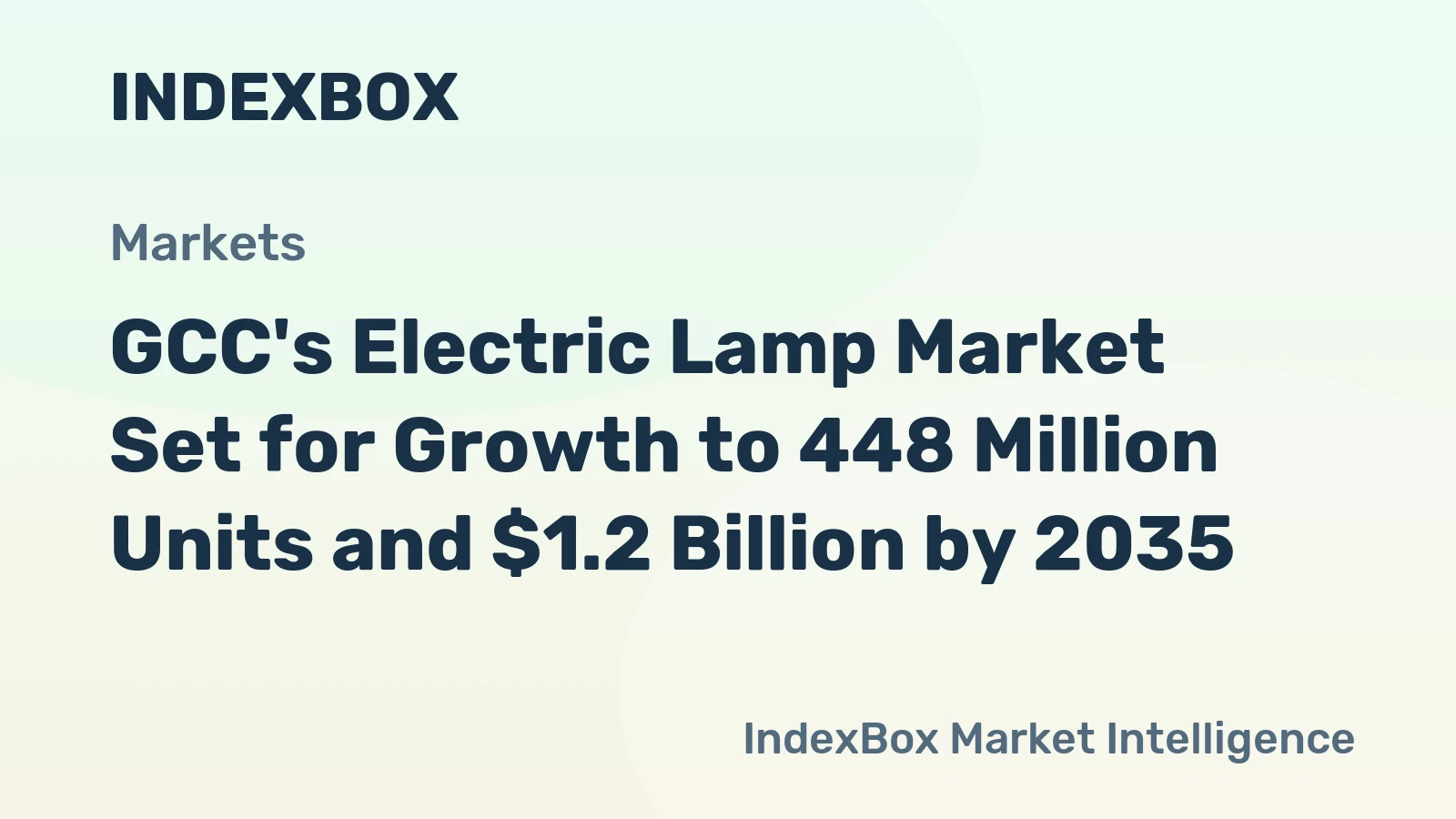 GCC's Electric Lamp Market Set for Growth to 448 Million Units and $1.2 Billion by 2035