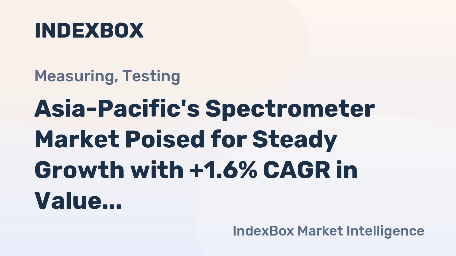 Asia-Pacific's Spectrometer Market Poised for Steady Growth with +1.6% CAGR in Value Through 2035