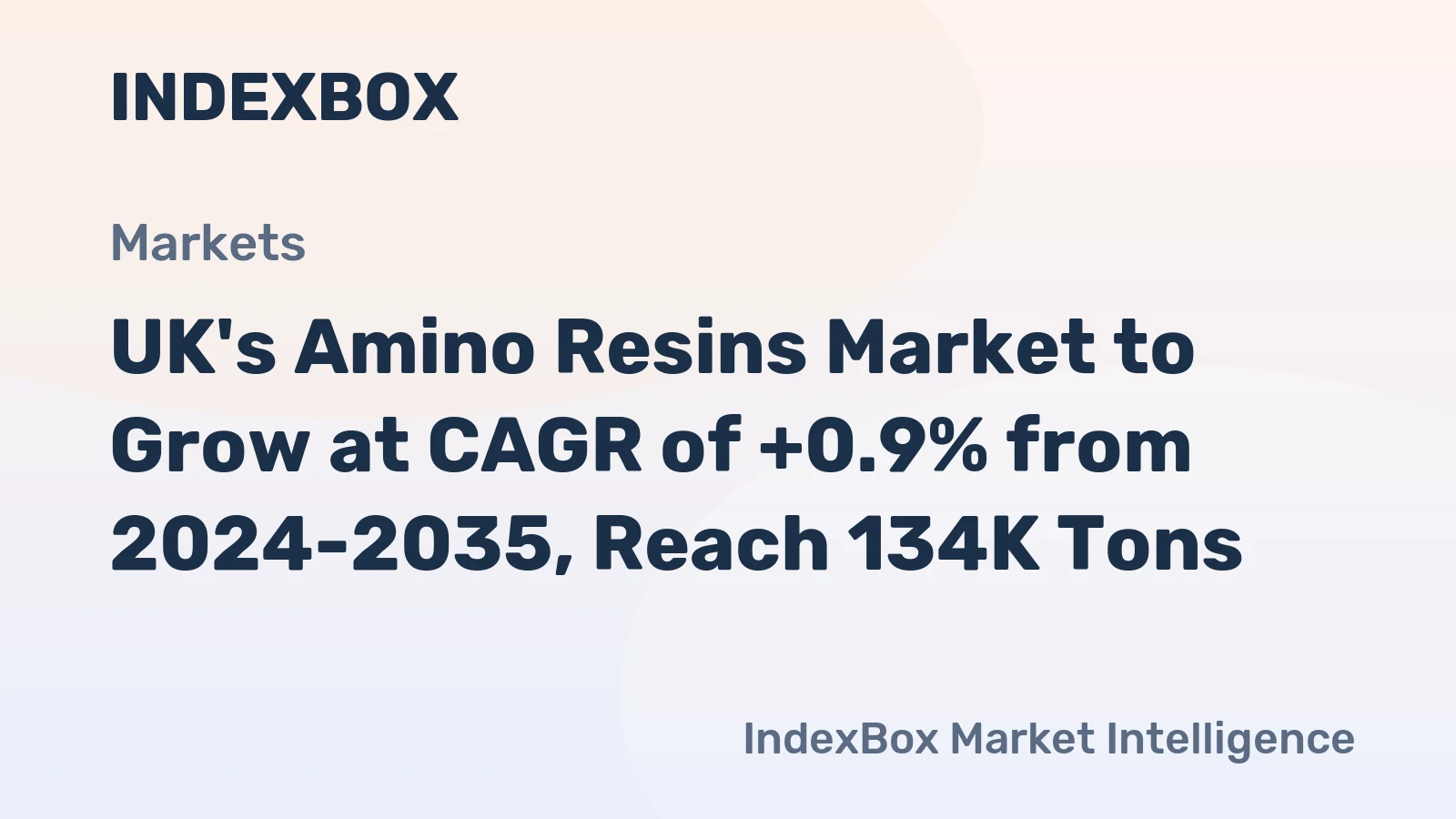 UK's Amino Resins Market to Grow at CAGR of +0.9% from 2024-2035, Reach 134K Tons