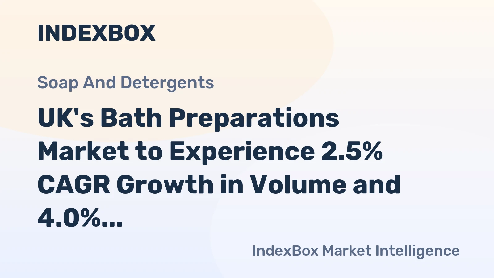 UK's Bath Preparations Market to Experience 2.5% CAGR Growth in Volume and 4.0% CAGR Growth in Value by 2035