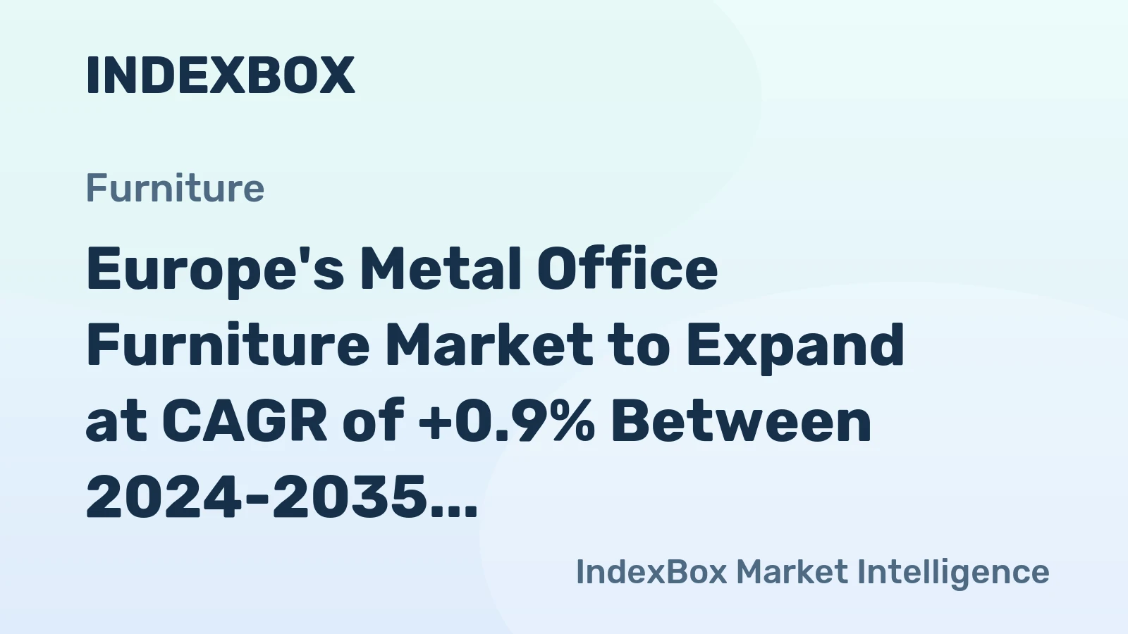 Europe's Metal Office Furniture Market to Expand at CAGR of +0.9% Between 2024-2035, Reaching 608K Tons