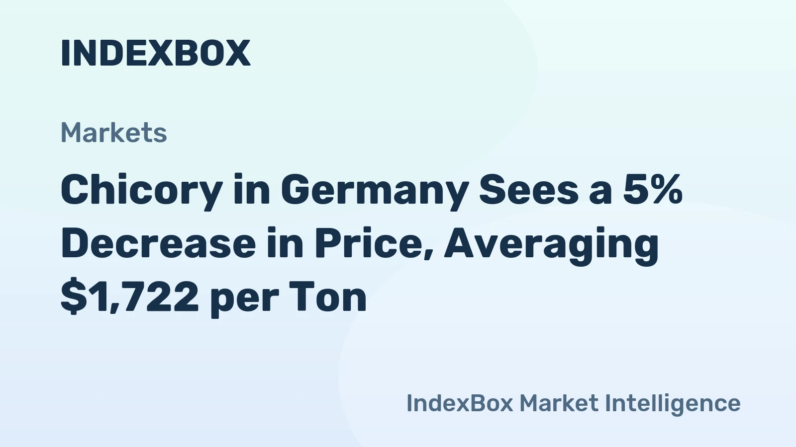 Chicory in Germany Sees a 5% Decrease in Price, Averaging $1,722 per Ton