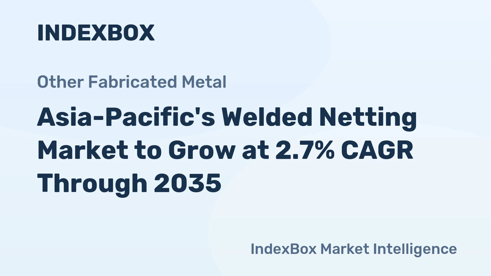 Asia-Pacific's Welded Netting Market to Grow at 2.7% CAGR Through 2035