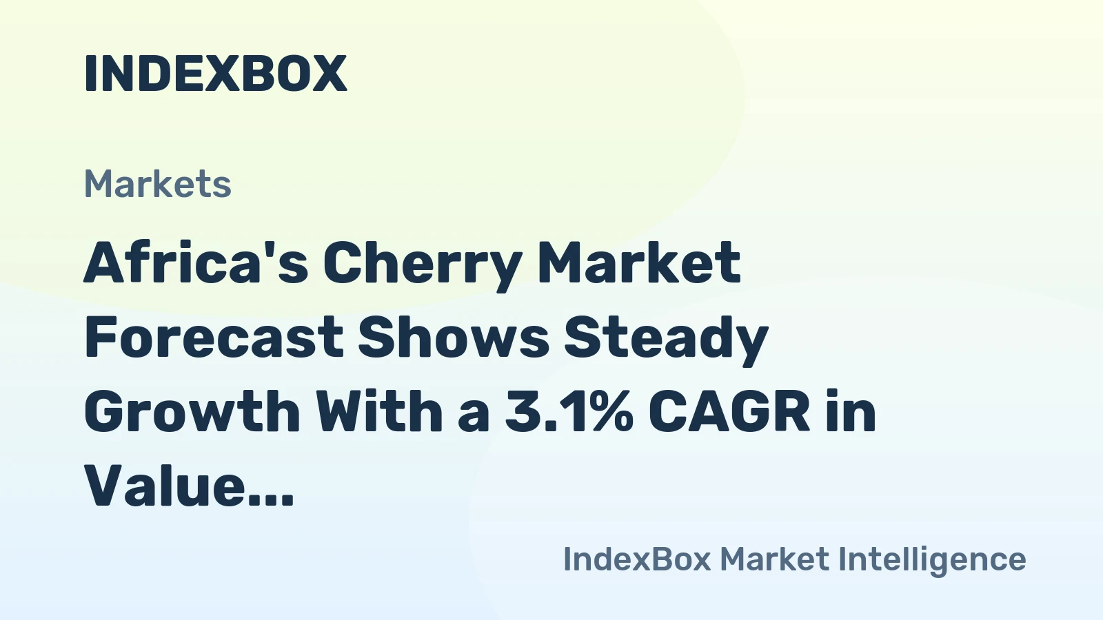 Africa's Cherry Market Forecast Shows Steady Growth With a 3.1% CAGR in Value Through 2035