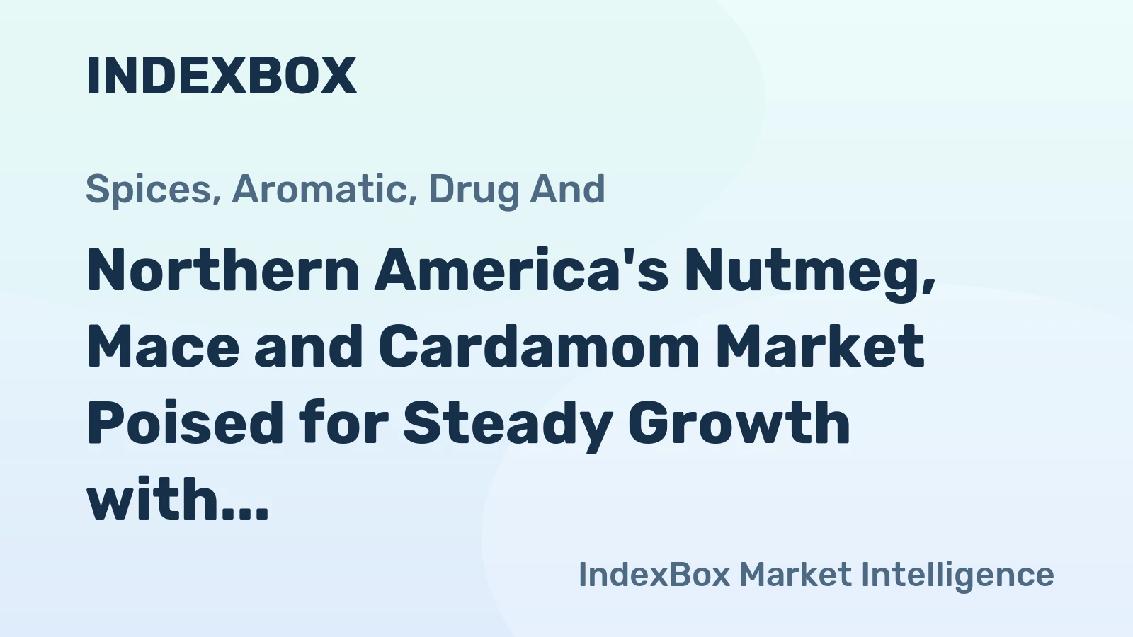 Northern America's Nutmeg, Mace and Cardamom Market Poised for Steady Growth with 1.3% CAGR