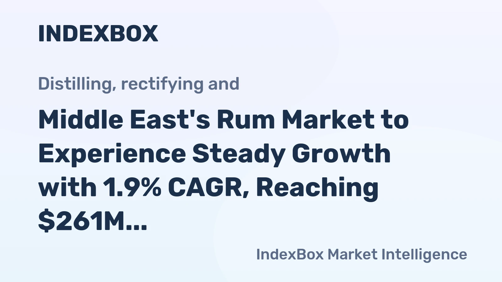 Middle East's Rum Market to Experience Steady Growth with 1.9% CAGR, Reaching $261M by 2035