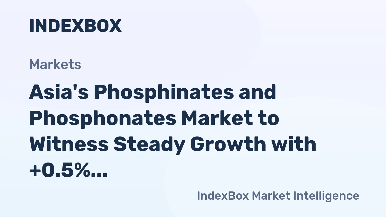 Asia's Phosphinates and Phosphonates Market to Witness Steady Growth with +0.5% CAGR through 2035