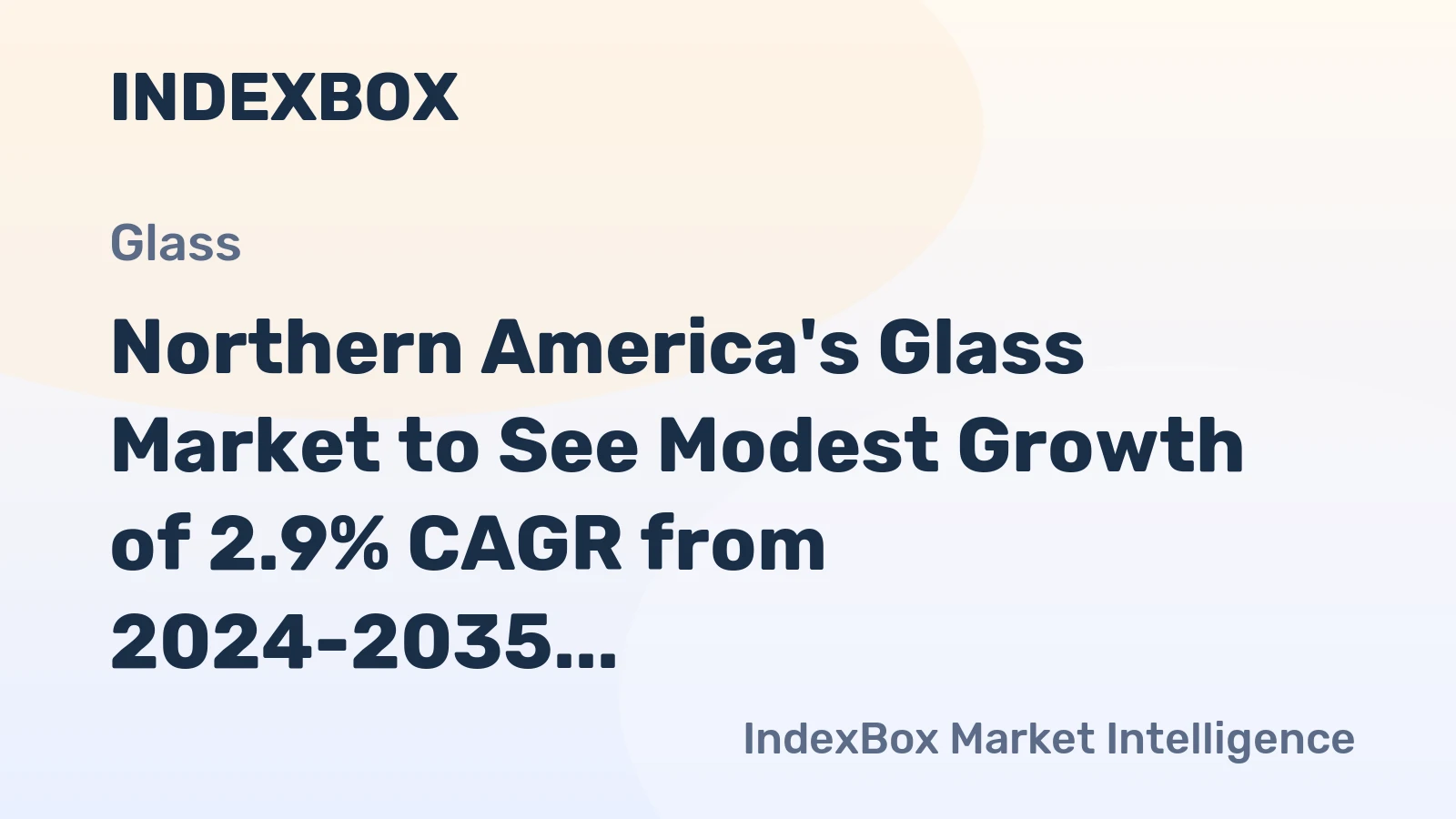 Northern America's Glass Market to See Modest Growth of 2.9% CAGR from 2024-2035