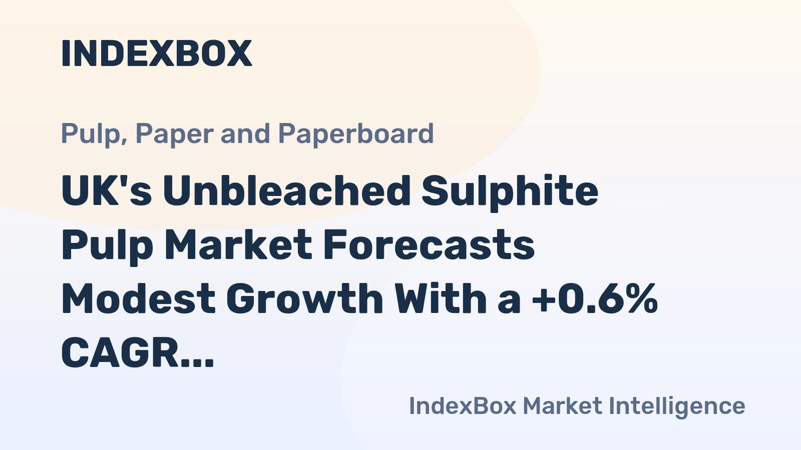 UK's Unbleached Sulphite Pulp Market Forecasts Modest Growth With a +0.6% CAGR in Value
