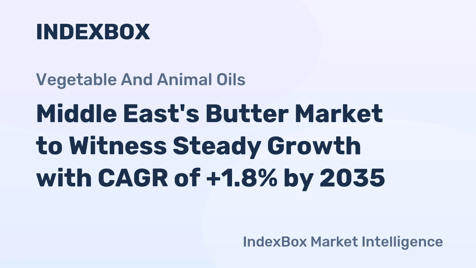 Middle East's Butter Market to Witness Steady Growth with CAGR of +1.8% by 2035
