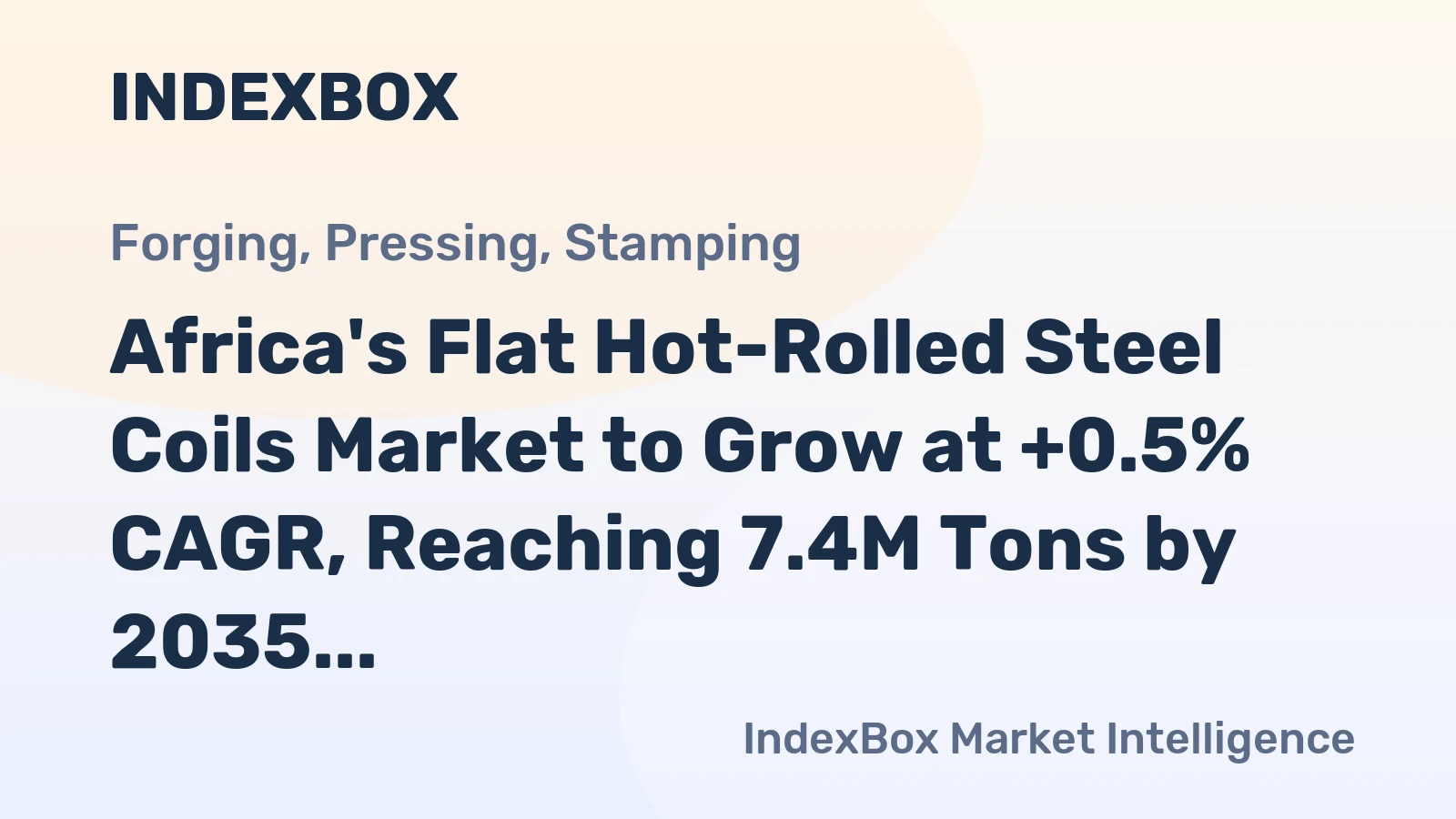 Africa's Flat Hot-Rolled Steel Coils Market to Grow at +0.5% CAGR, Reaching 7.4M Tons by 2035