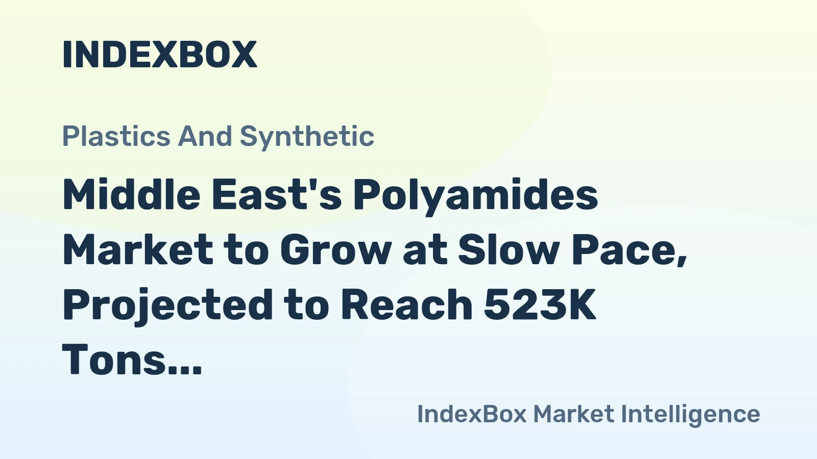 Middle East's Polyamides Market to Grow at Slow Pace, Projected to Reach 523K Tons by 2035