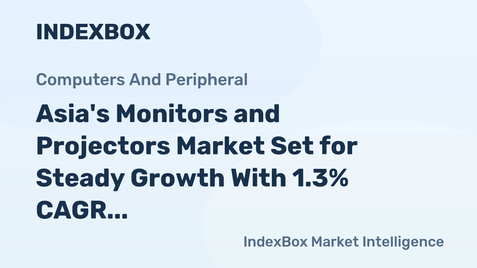 Asia's Monitors and Projectors Market Set for Steady Growth With 1.3% CAGR Through 2035