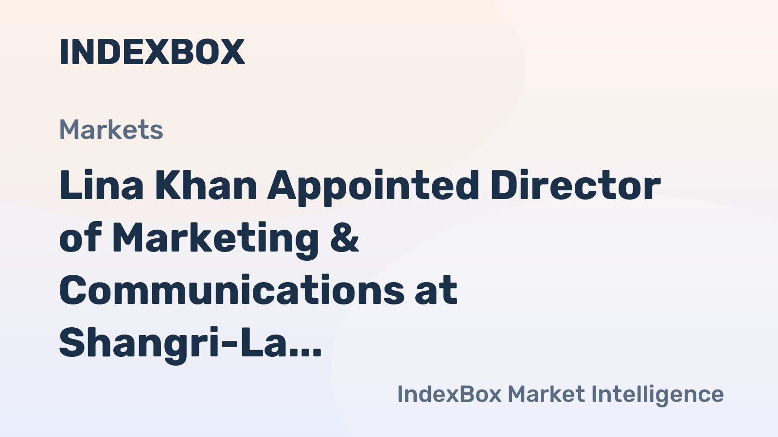 Lina Khan Appointed Director of Marketing & Communications at Shangri-La Jeddah