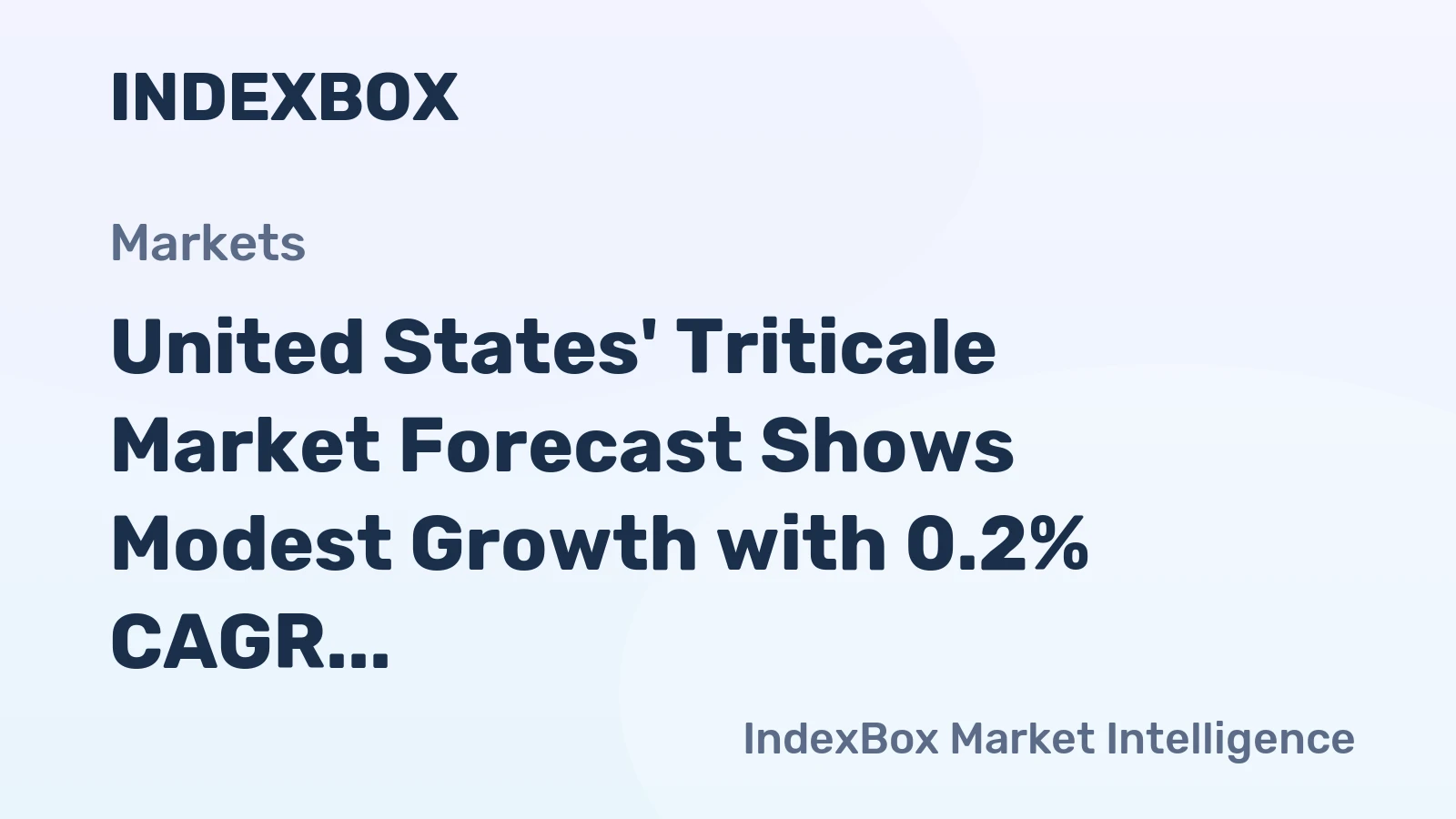 United States' Triticale Market Forecast Shows Modest Growth with 0.2% CAGR Through 2035