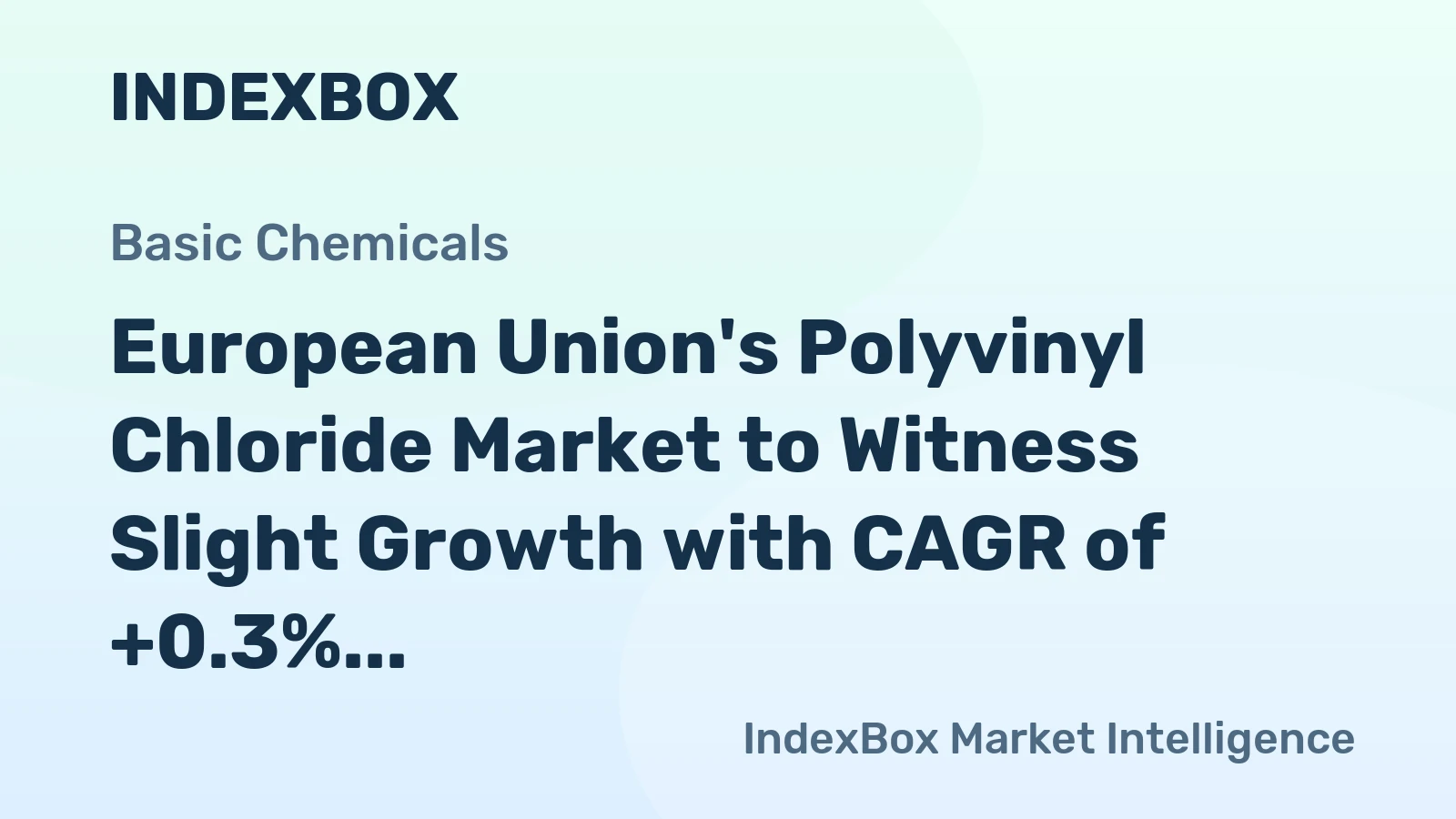 European Union's Polyvinyl Chloride Market to Witness Slight Growth with CAGR of +0.3% from 2024 to 2035