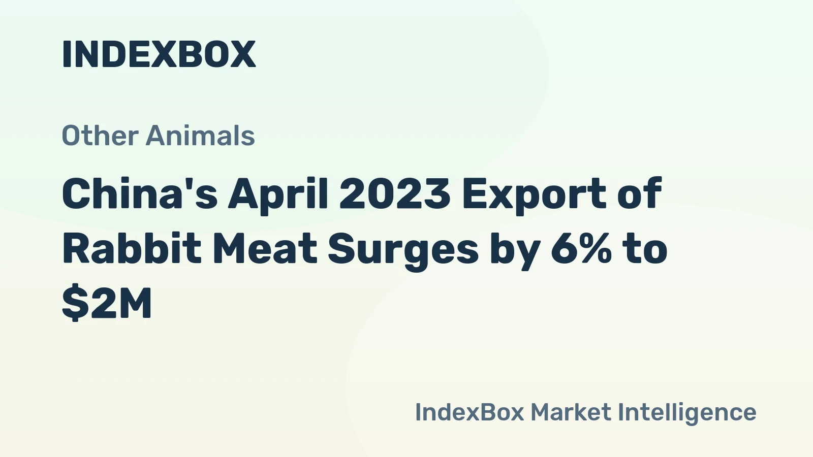 China's April 2023 Export of Rabbit Meat Surges by 6% to $2M