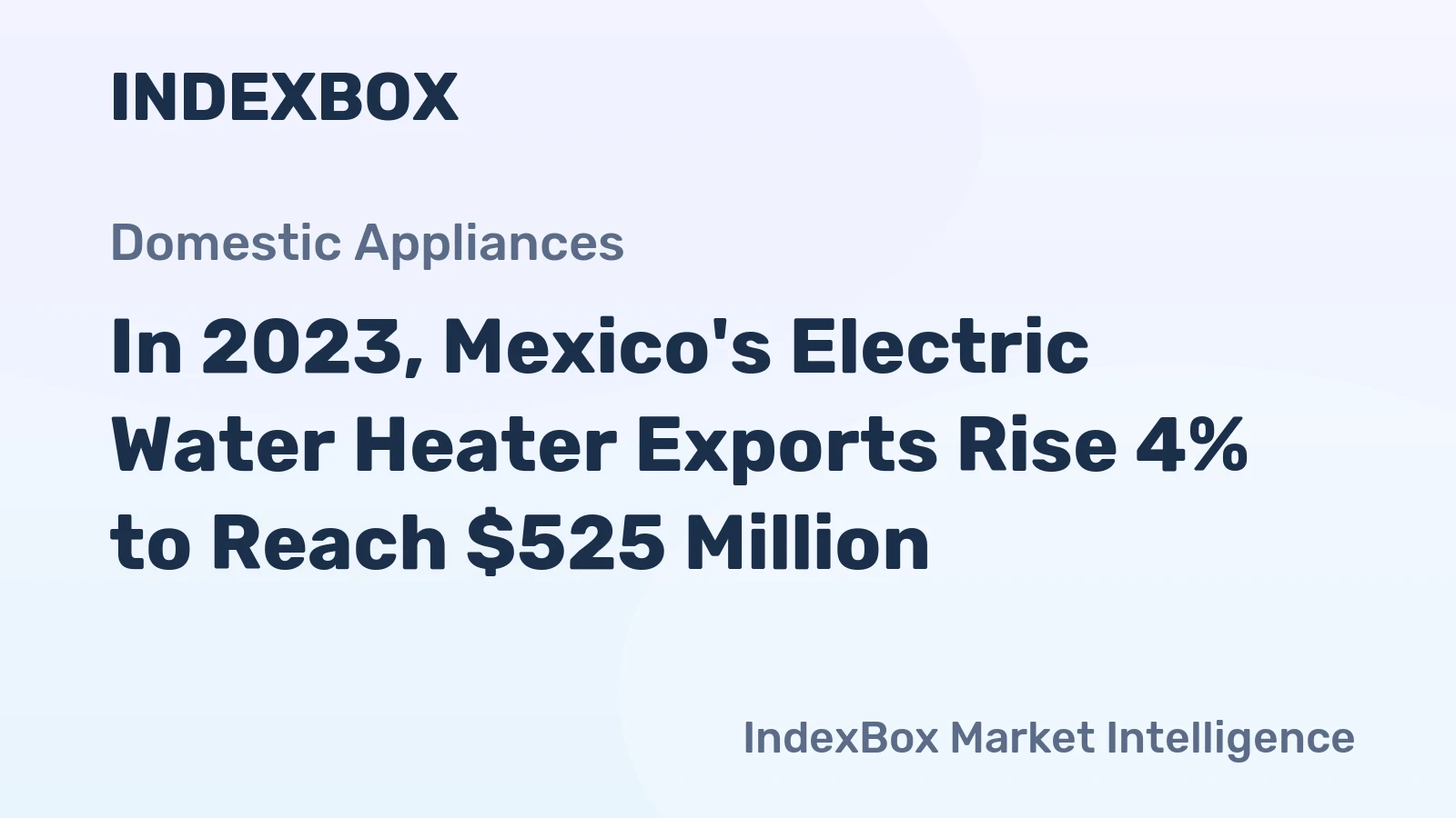 In 2023, Mexico's Electric Water Heater Exports Rise 4% to Reach $525 Million