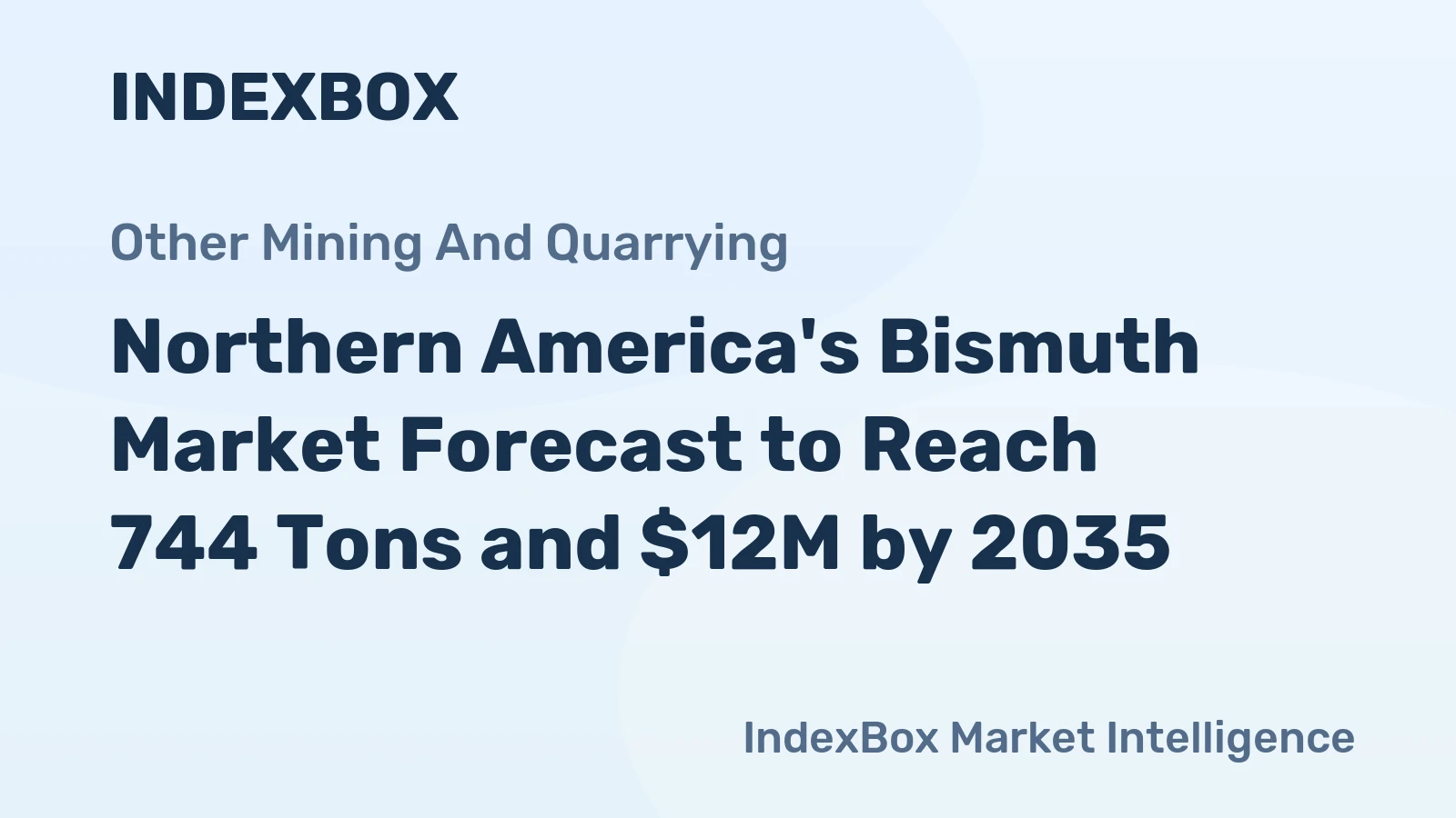 Northern America's Bismuth Market Forecast to Reach 744 Tons and $12M by 2035