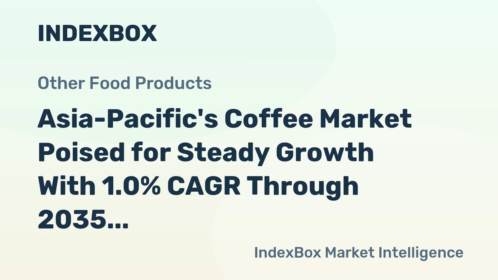 Asia-Pacific's Coffee Market Poised for Steady Growth With 1.0% CAGR Through 2035