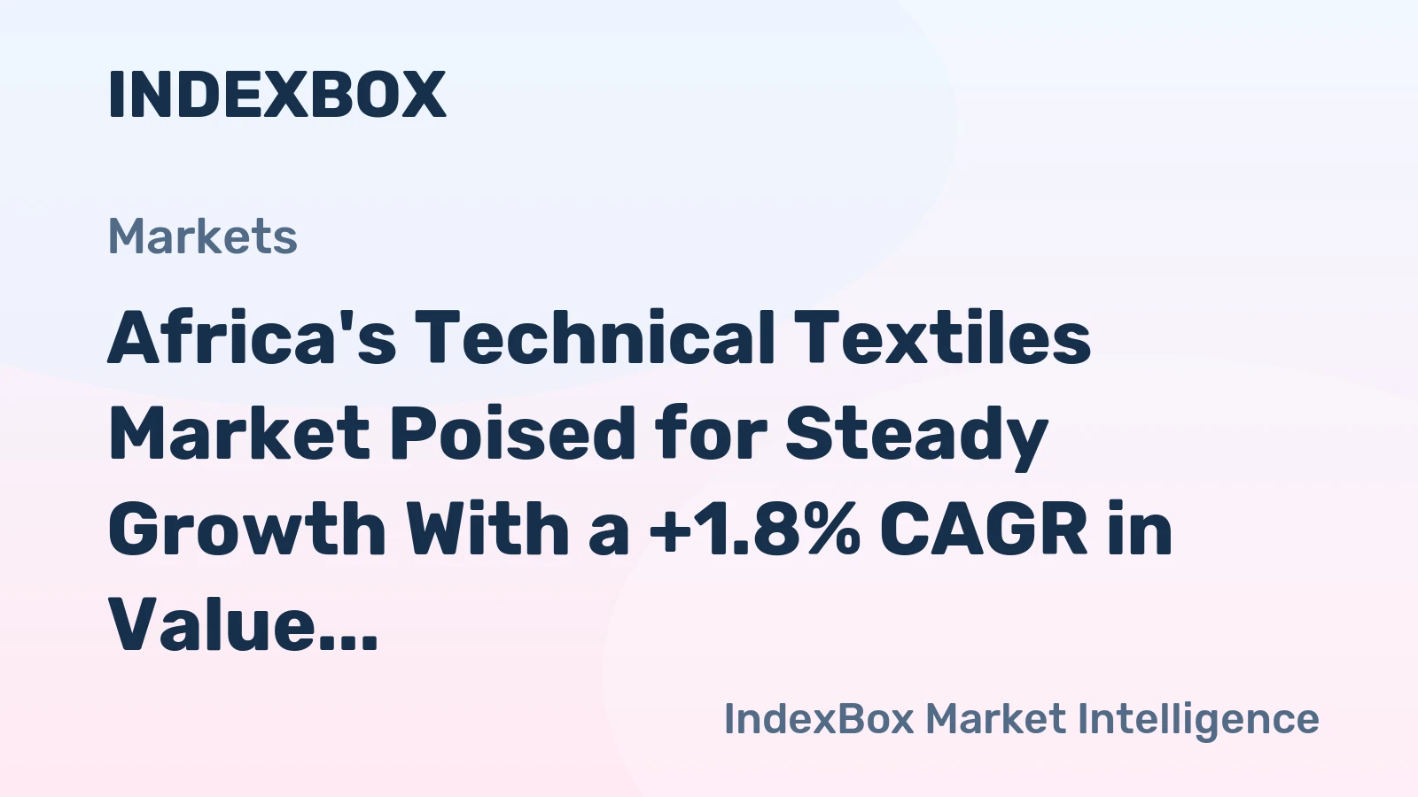 Africa's Technical Textiles Market Poised for Steady Growth With a +1.8% CAGR in Value Through 2035