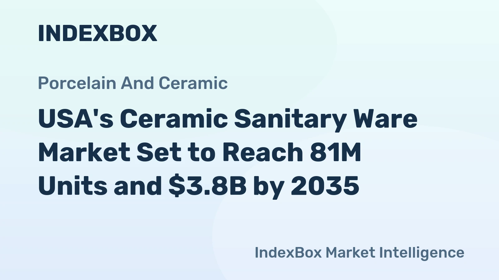 USA's Ceramic Sanitary Ware Market Set to Reach 81M Units and $3.8B by 2035