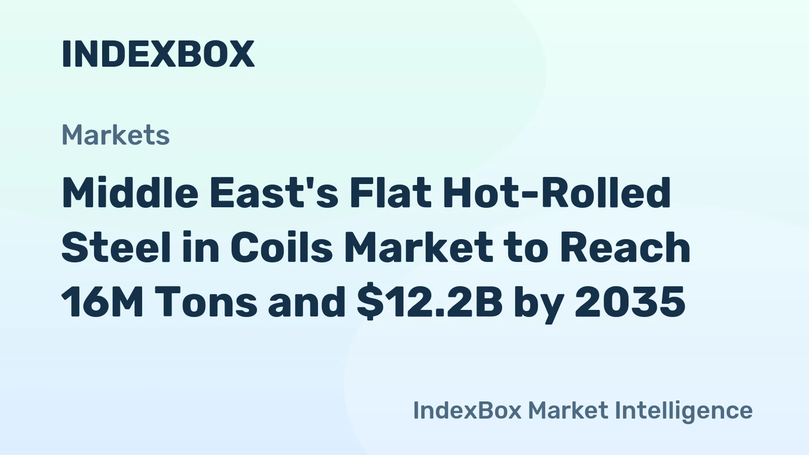 Middle East's Flat Hot-Rolled Steel in Coils Market to Reach 16M Tons and $12.2B by 2035