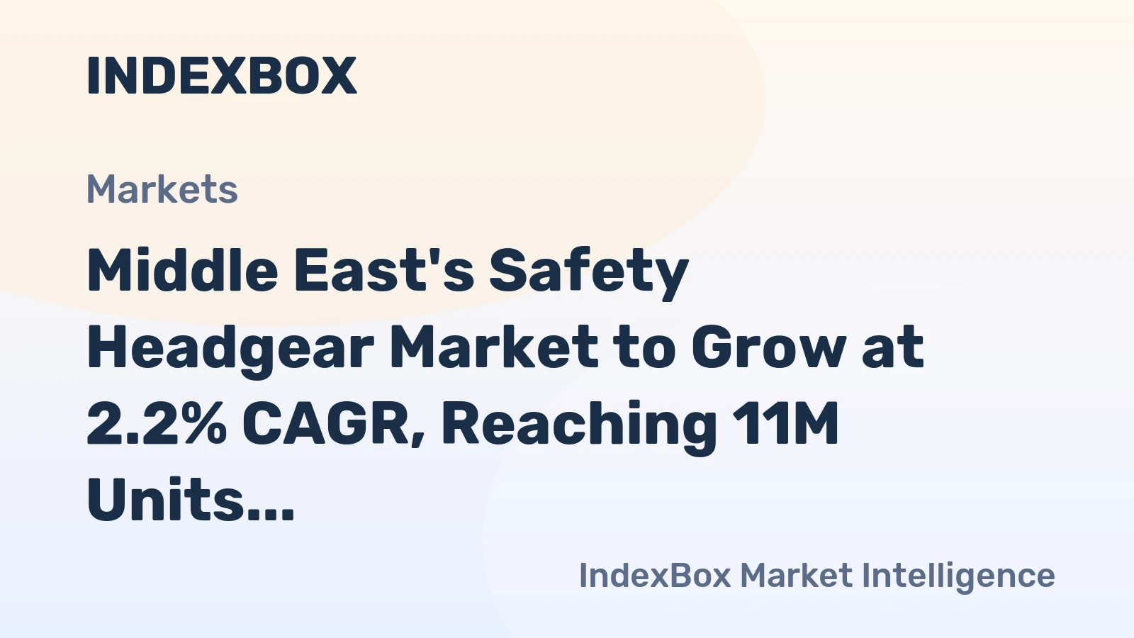 Middle East's Safety Headgear Market to Grow at 2.2% CAGR, Reaching 11M Units by 2035