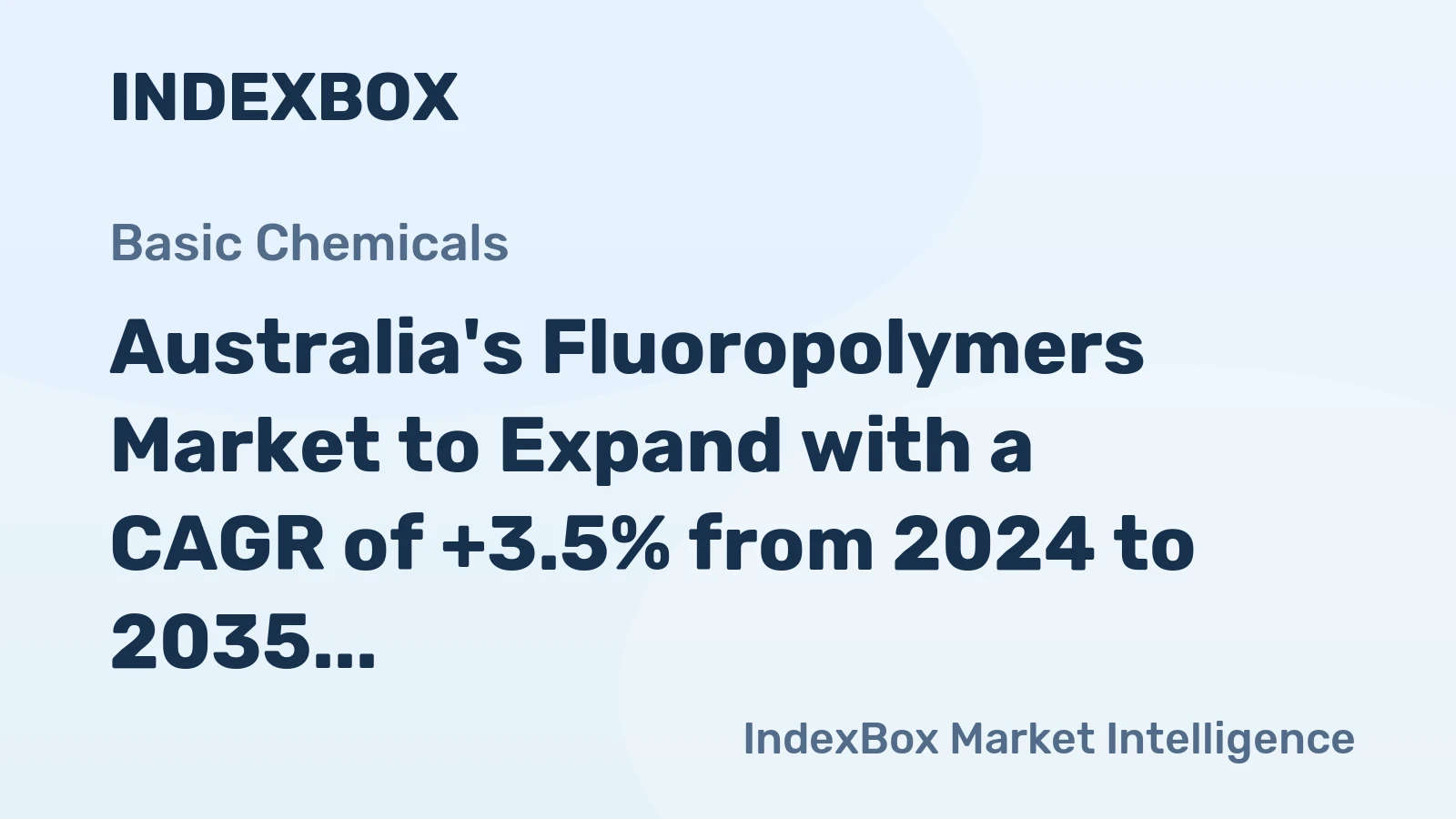 Australia's Fluoropolymers Market to Expand with a CAGR of +3.5% from 2024 to 2035, Reaching $317M by End of Period