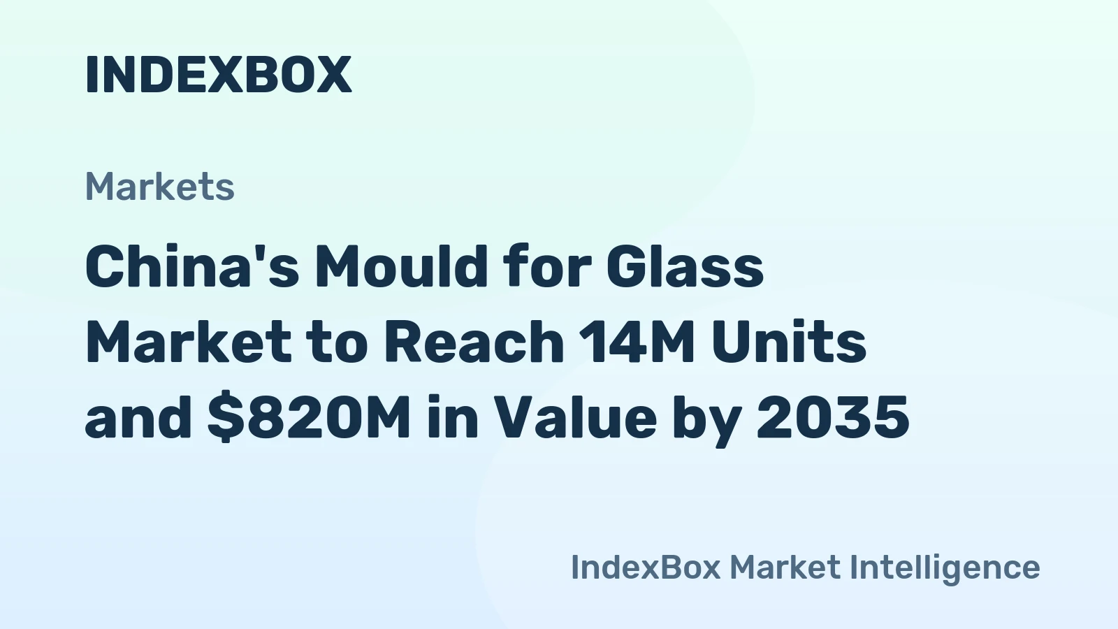 China's Mould for Glass Market to Reach 14M Units and $820M in Value by 2035