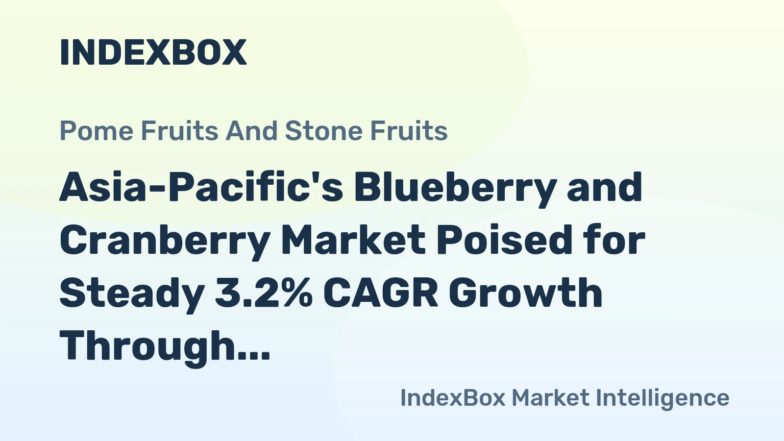 Asia-Pacific's Blueberry and Cranberry Market Poised for Steady 3.2% CAGR Growth Through 2035