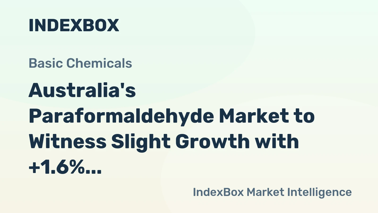 Australia's Paraformaldehyde Market to Witness Slight Growth with +1.6% CAGR from 2024 to 2035