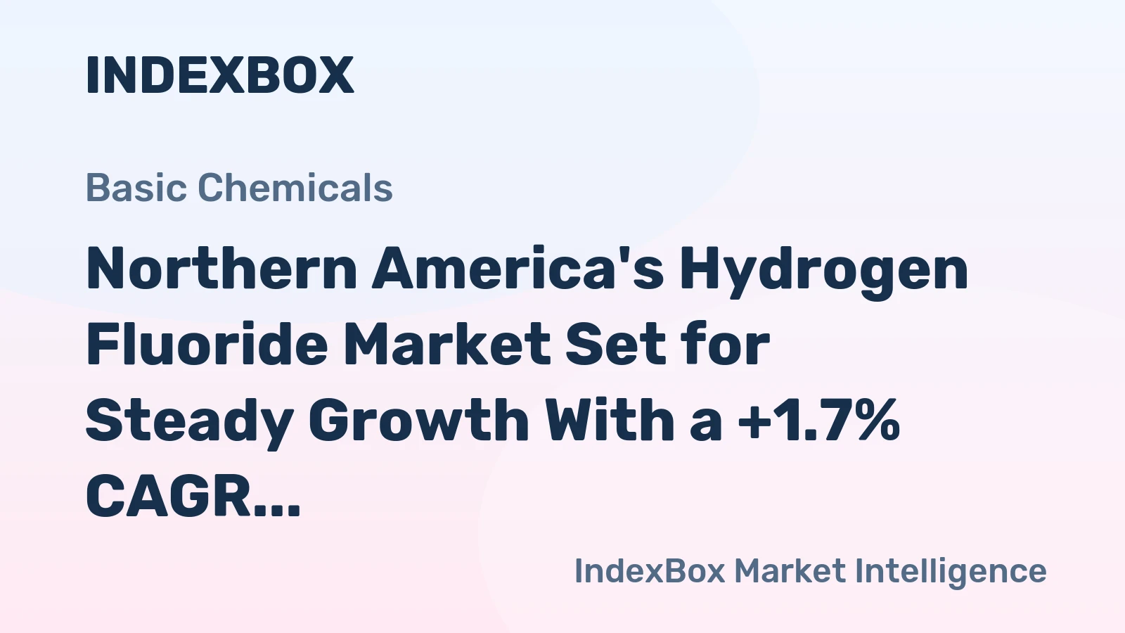 Northern America's Hydrogen Fluoride Market Set for Steady Growth With a +1.7% CAGR in Value
