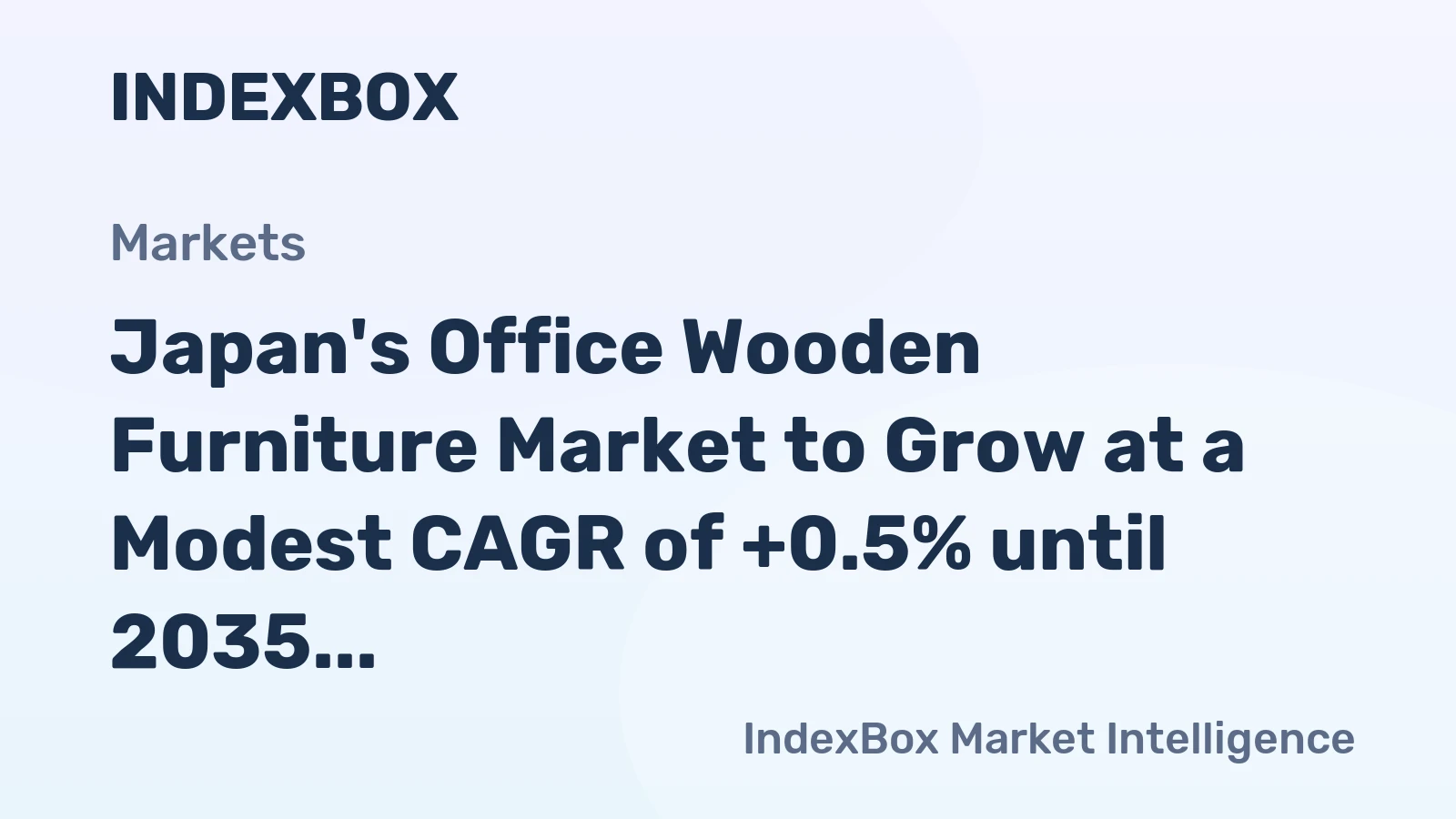 Japan's Office Wooden Furniture Market to Grow at a Modest CAGR of +0.5% until 2035