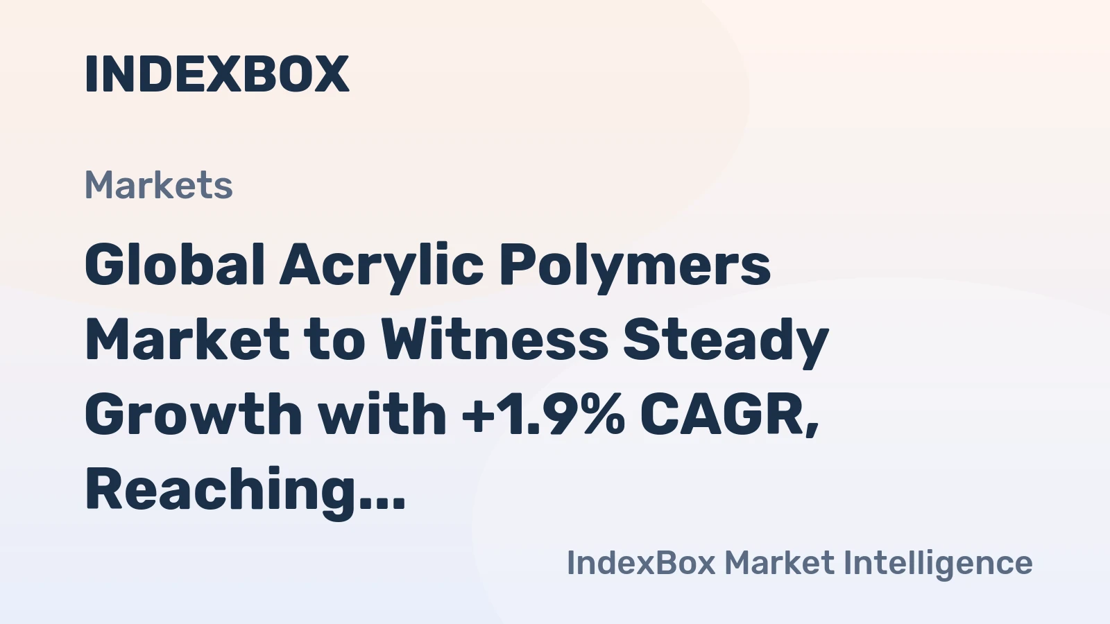 Global Acrylic Polymers Market to Witness Steady Growth with +1.9% CAGR, Reaching $79.4B by 2035