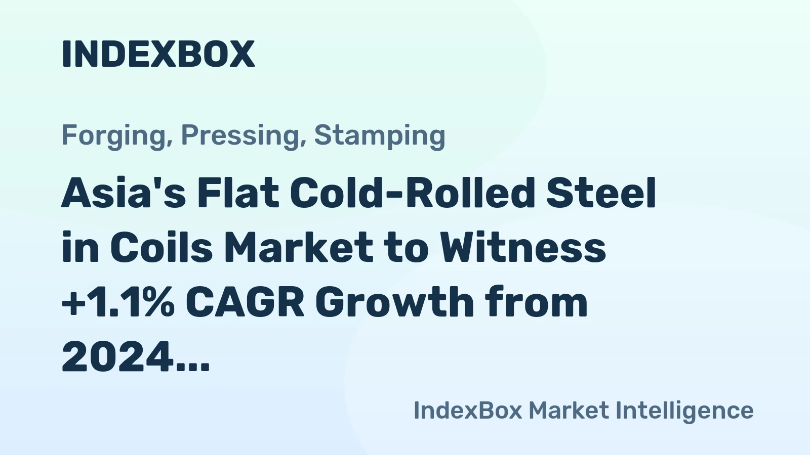 Asia's Flat Cold-Rolled Steel in Coils Market to Witness +1.1% CAGR Growth from 2024 to 2035
