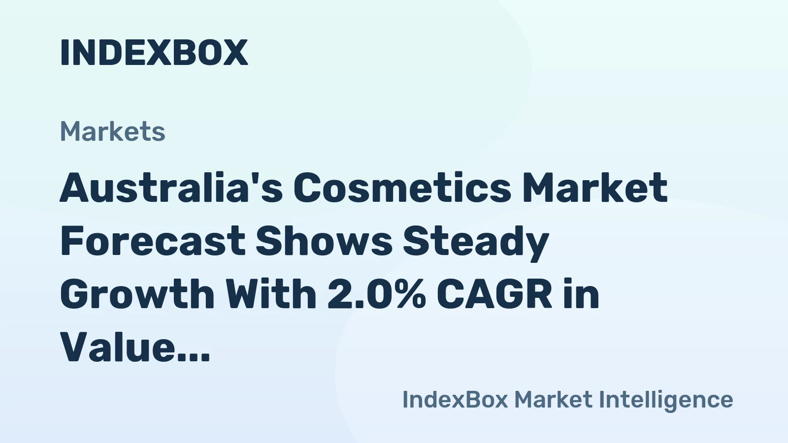 Australia's Cosmetics Market Forecast Shows Steady Growth With 2.0% CAGR in Value Through 2035