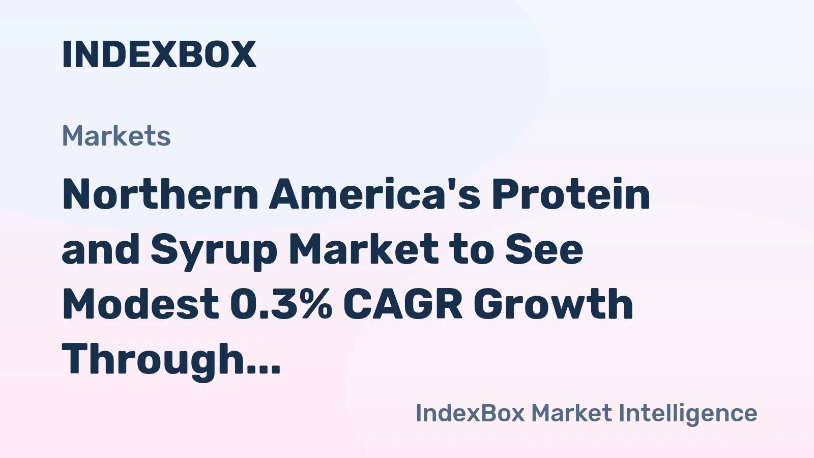 Northern America's Protein and Syrup Market to See Modest 0.3% CAGR Growth Through 2035
