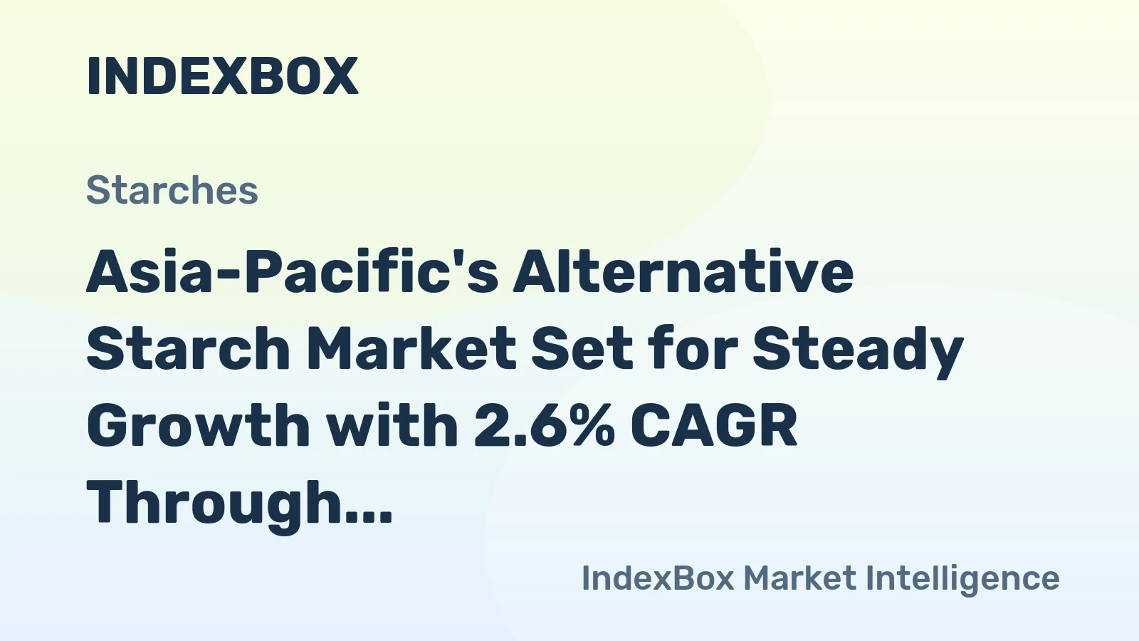 Asia-Pacific's Alternative Starch Market Set for Steady Growth with 2.6% CAGR Through 2035