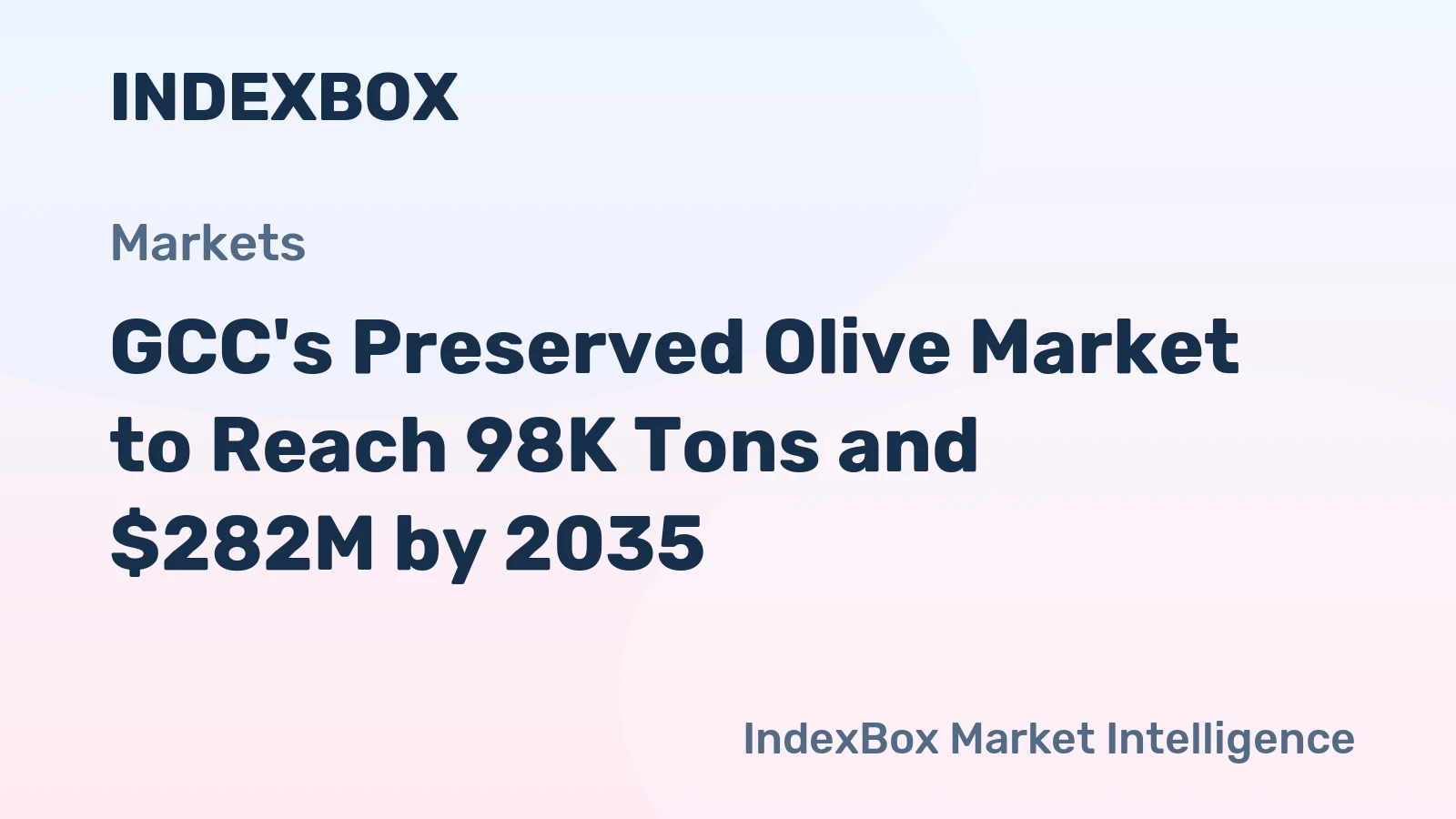 GCC's Preserved Olive Market to Reach 98K Tons and $282M by 2035