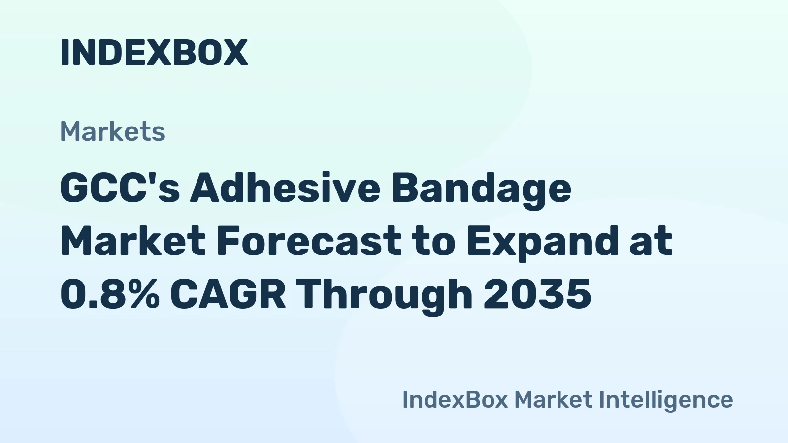 GCC's Adhesive Bandage Market Forecast to Expand at 0.8% CAGR Through 2035