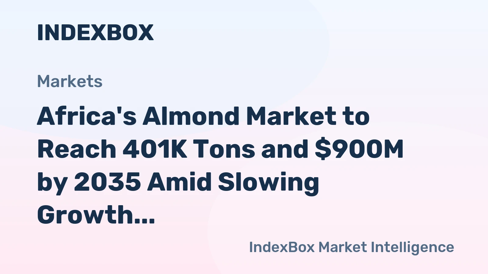 Africa's Almond Market to Reach 401K Tons and $900M by 2035 Amid Slowing Growth