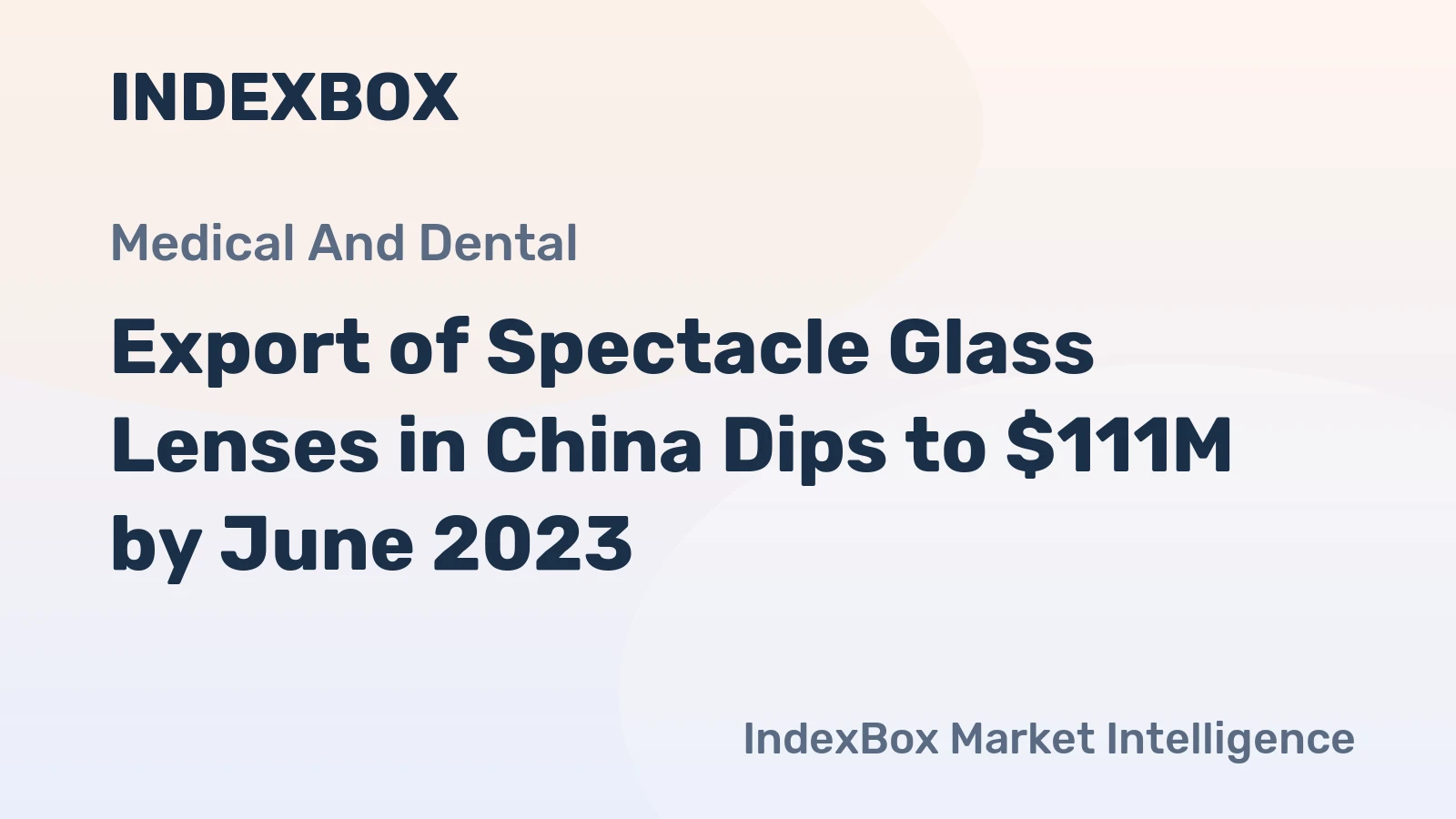 Export of Spectacle Glass Lenses in China Dips to $111M by June 2023
