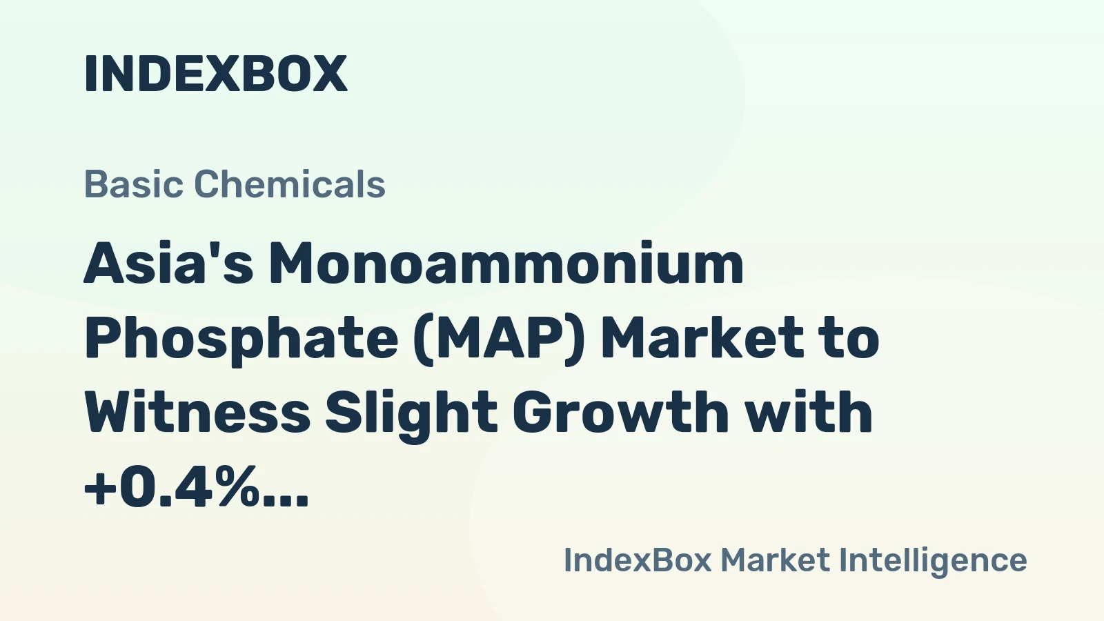 Asia's Monoammonium Phosphate (MAP) Market to Witness Slight Growth with +0.4% CAGR from 2024 to 2035