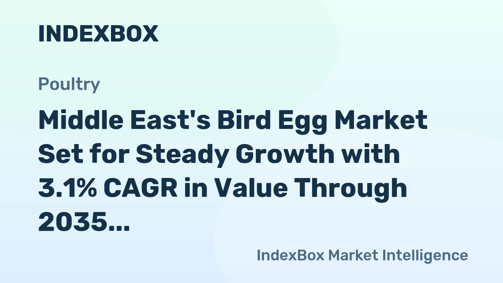 Middle East's Bird Egg Market Set for Steady Growth with 3.1% CAGR in Value Through 2035