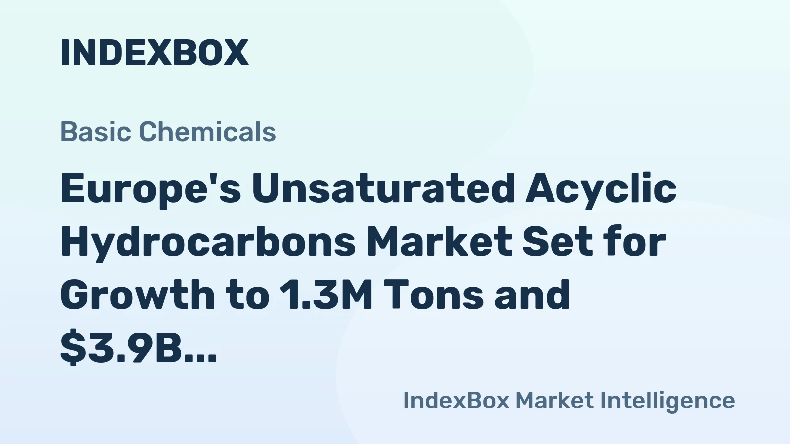 Europe's Unsaturated Acyclic Hydrocarbons Market Set for Growth to 1.3M Tons and $3.9B by 2035