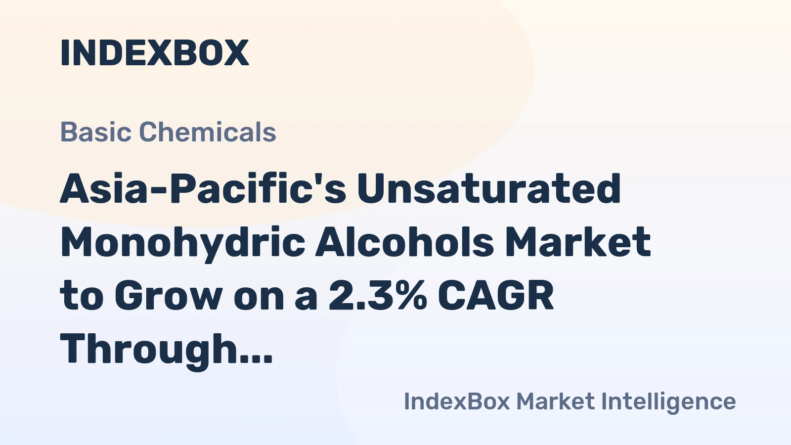 Asia-Pacific's Unsaturated Monohydric Alcohols Market to Grow on a 2.3% CAGR Through 2035