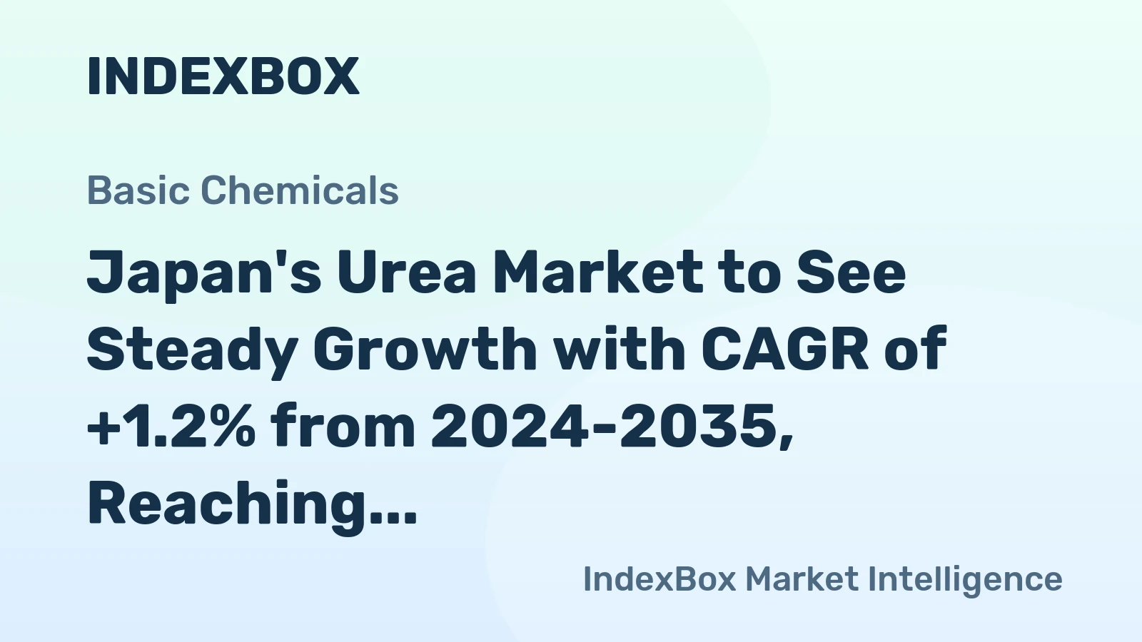 Japan's Urea Market to See Steady Growth with CAGR of +1.2% from 2024-2035, Reaching $460M