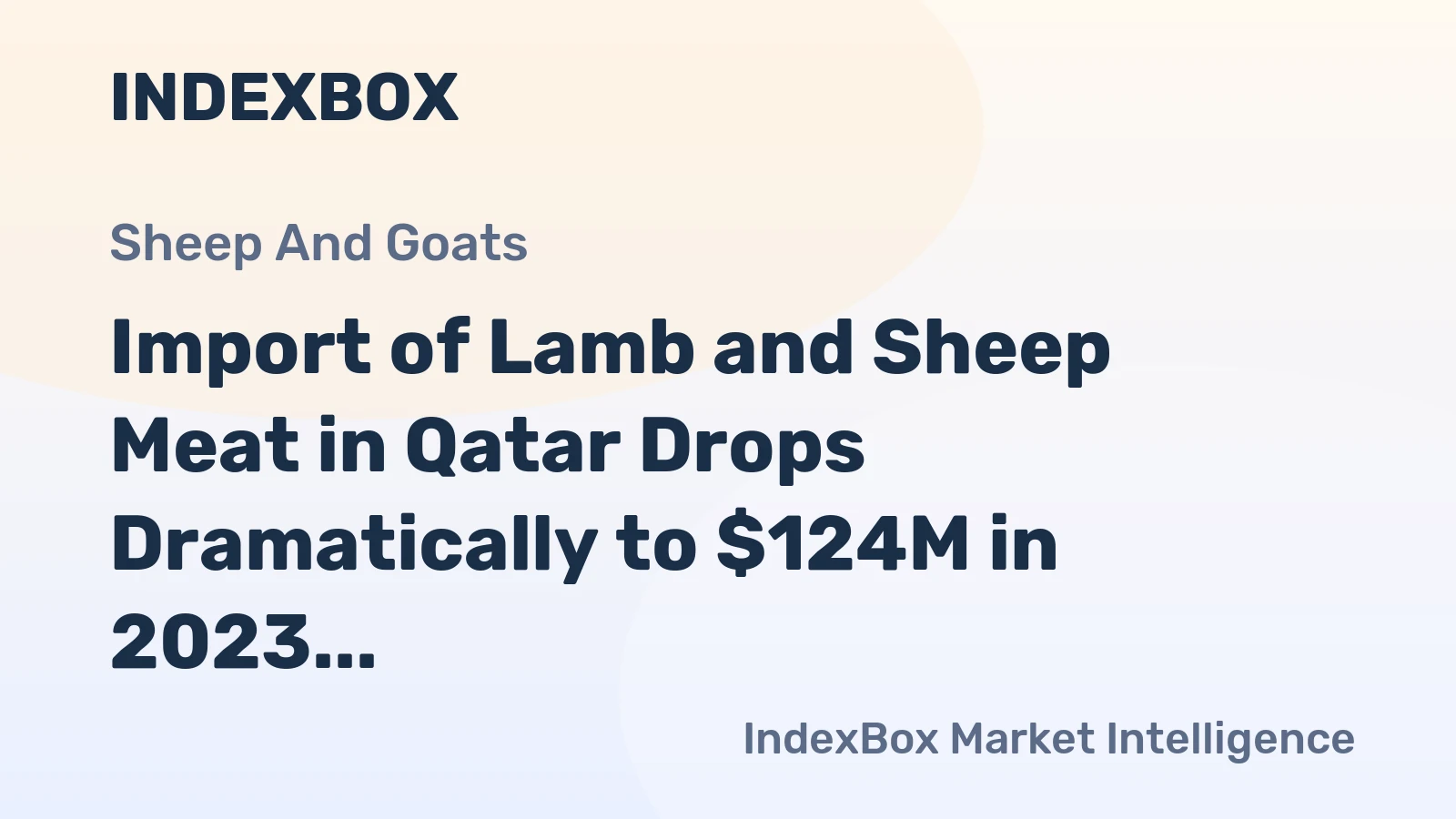 Import of Lamb and Sheep Meat in Qatar Drops Dramatically to $124M in 2023