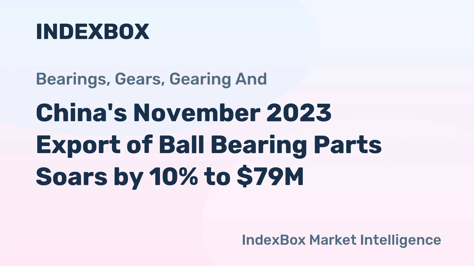 China's November 2023 Export of Ball Bearing Parts Soars by 10% to $79M